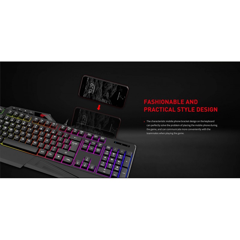 CLAVIER HAVIT GAMER KB488L RGB BACKLIT